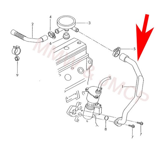 Oil Breather Hose Pipe for VW AUDI SEAT 1.9 Diesel D TD TDI 028103491J ...