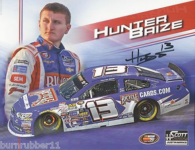 SIGNED 2016 HUNTER BAIZE "BICYCLE CARDS" #13 NASCAR K&N LM SERIES ...
