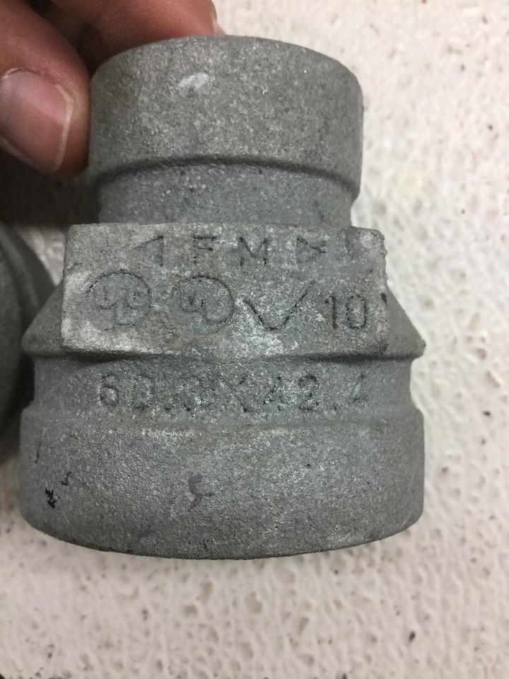 Victaulic Fig 50 Reducer Pipe Fitting 2" X 1.25" Galvanized Grooved ...