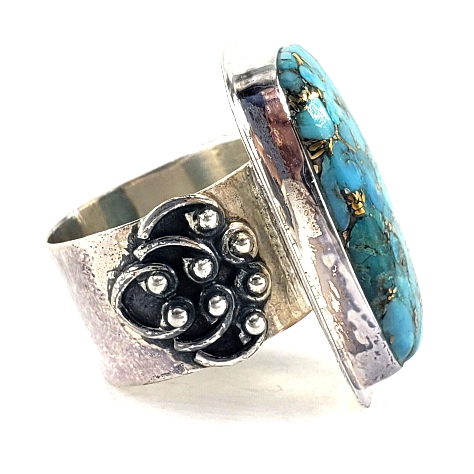 YS INDIA 925 Sterling Silver Turquoise Ring Size 7 Wo… - Gem