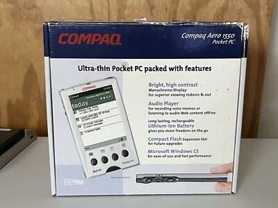 NEW! Compaq Aero 1550 16 MB 2 Color Handheld Pocket PC - Windows CE ...
