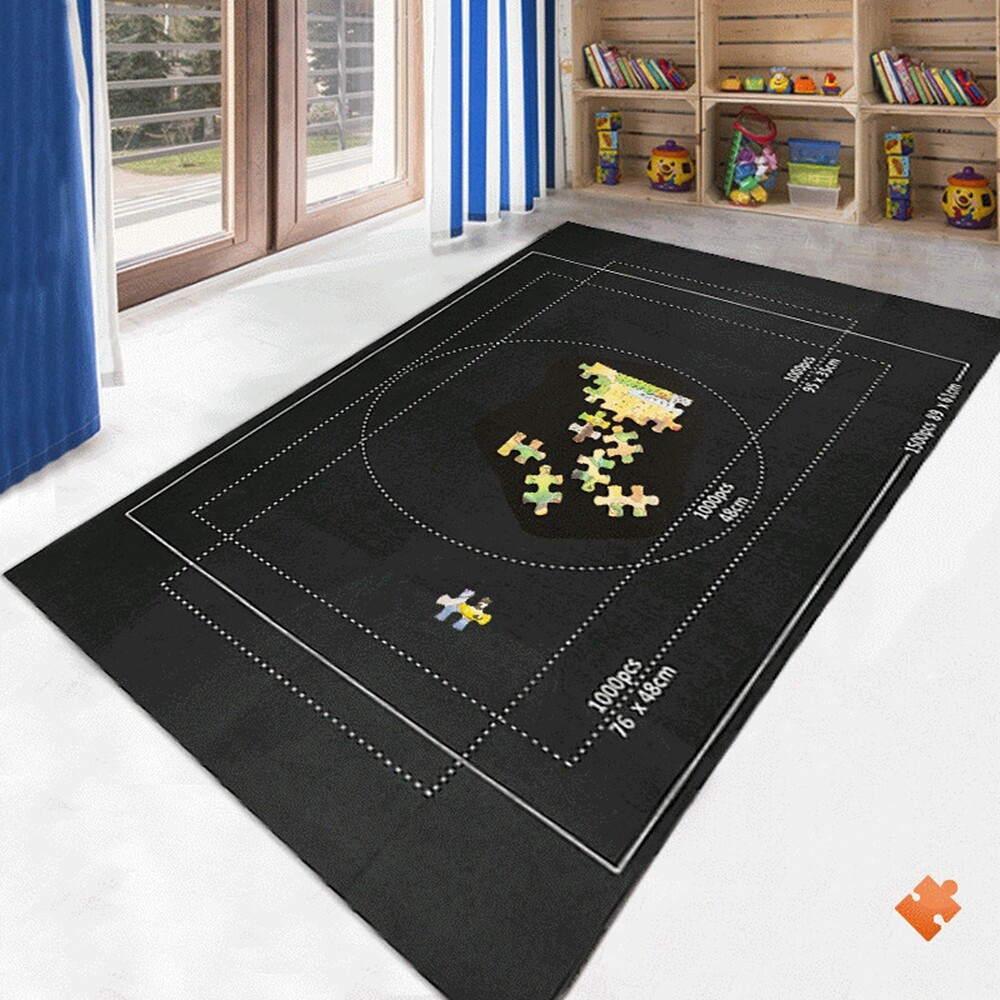 1500 Pieces Jigsaw Felt Puzzle Board Storage Roll-up Mat Jumbo Kids Fun ...