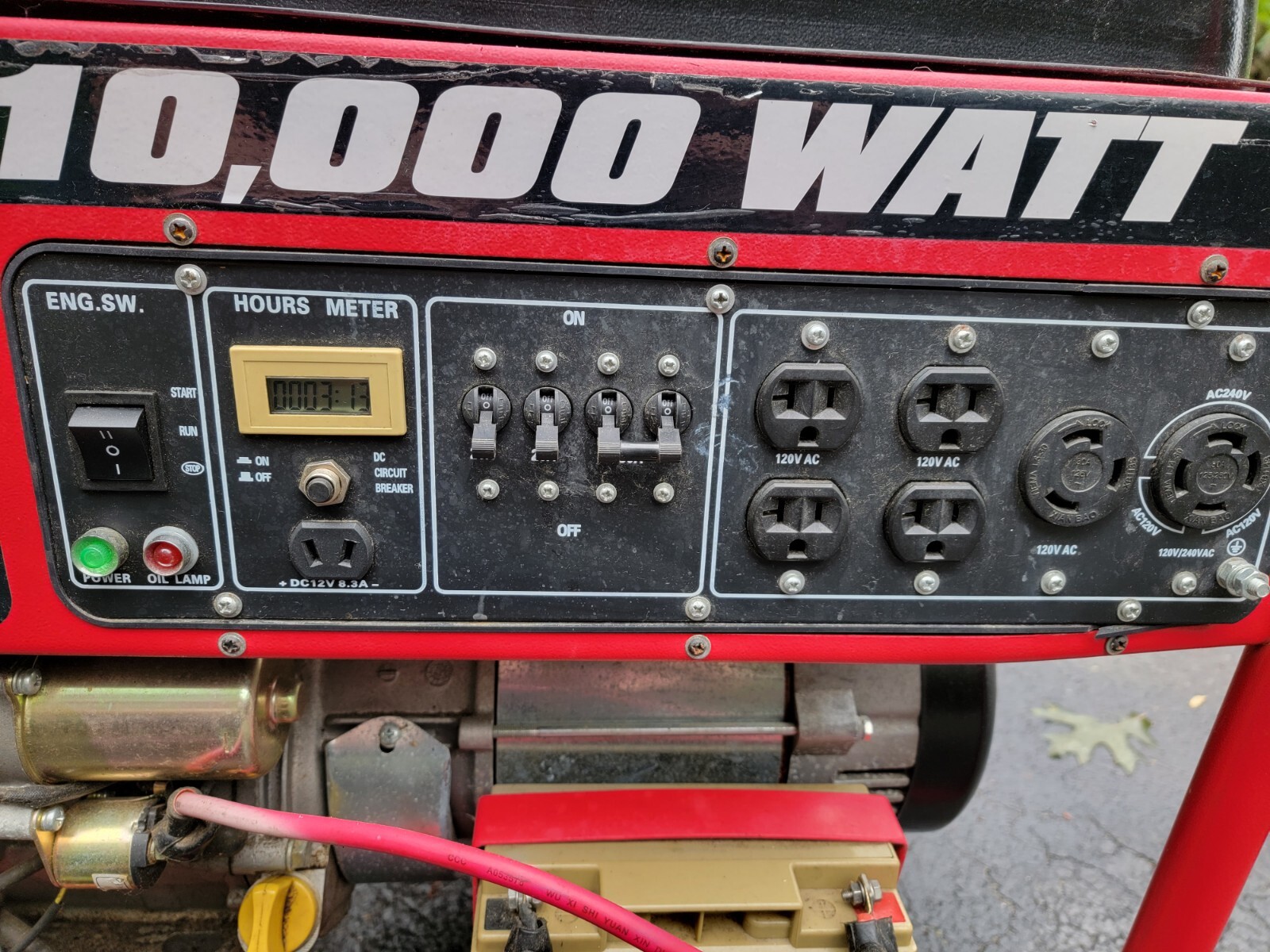 Gentron GG10020 8,000W / 10,000W Portable Gas Generator W/ Electric ...