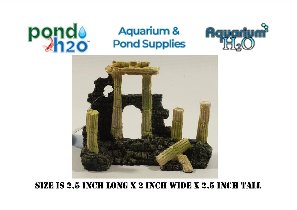 Greek Roman Ruins Columns Themed Aquarium Fish Tank Ornament Decoration ...