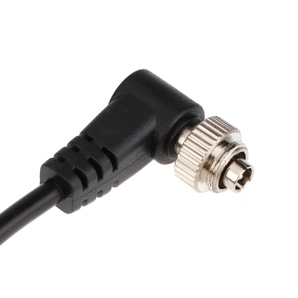 3.5mm Flash Sync Cable Cord + Screw Lock Male to Male Flash PC for ...
