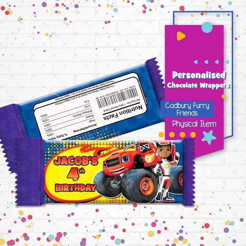 PRINTED 12x BLAZE Personalised Chocolate Bar Wrappers | eBay Australia