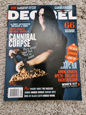 Decibel Magazine- Cannibal Corpse- January 2009 | eBay