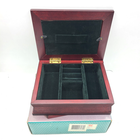 Kmart Gift Gallery Wooden Jewelry Organizer Box Mens Maroon Built-In ...