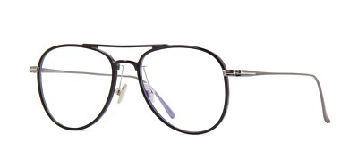 Tom Ford FT 5666-B BLUE BLOCK Shiny Black (001) Eyeglasses 889214138026 ...