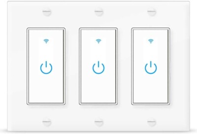 Smart WIFI Light Switch Work with Alexa&Google Voice and Remote Control ...