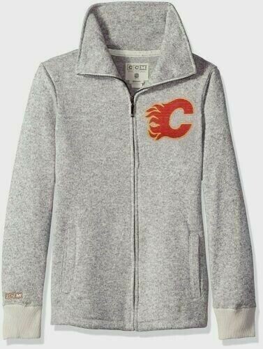 CCM Calgary Flames NHL Fleece Track Sweater Jacket Women's Size S MSRP ...