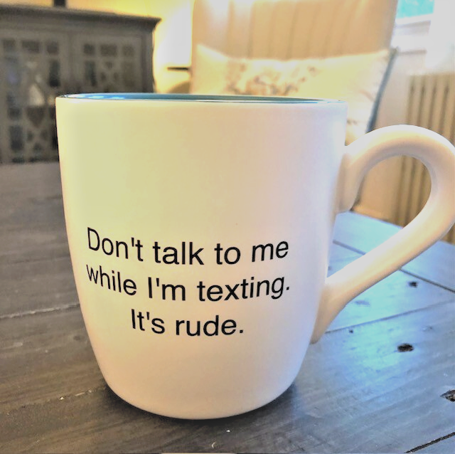 'Don't Talk to Me While I'm Texting. It's rude.' Mug- "That's All ...