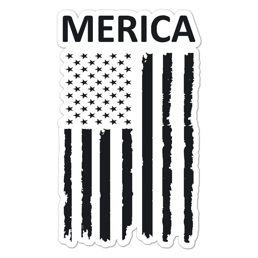 'Merica Flag, Vinyl Decal Sticker, Indoor Outdoor, 3 Sizes, #9950 | eBay