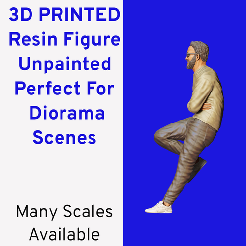 Guys Sitting and Leaning on Model Cars Resin 3d print Set of 2 Figures ...