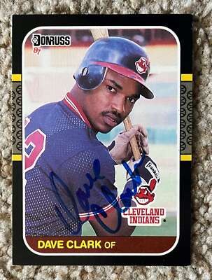 Dave Clark signed 1987 Donruss - Indians | eBay