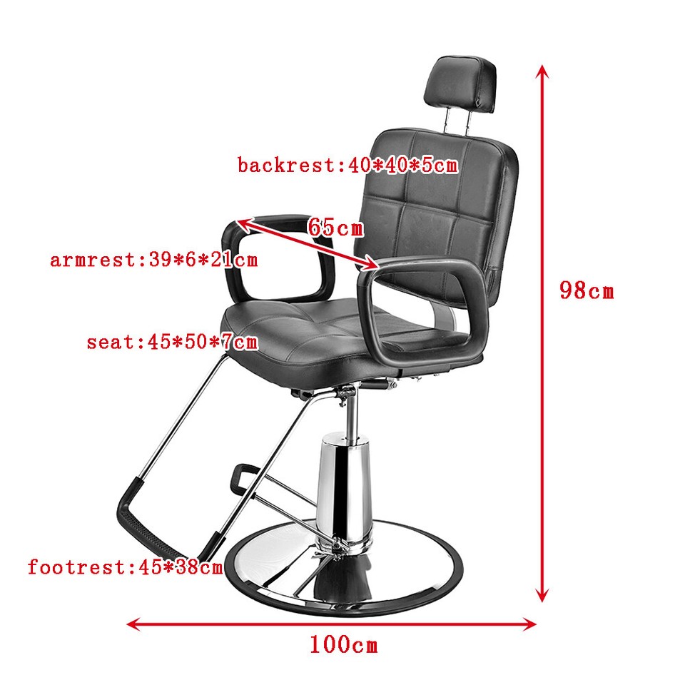 Reclining Hydraulic Barber Salon Chair Tattoo Threading Spa Table ...