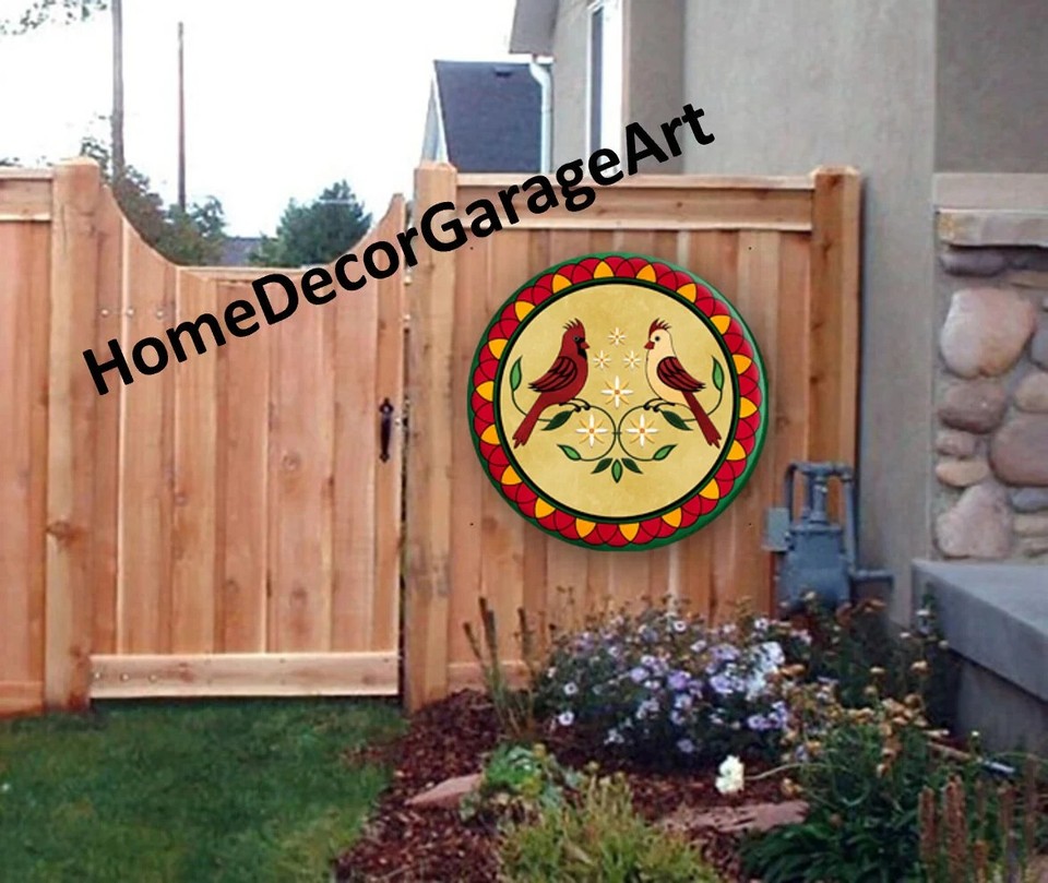 Barn Hex Sign Metal, Pennsylvania Dutch Cardinal Birds Design Pattern ...