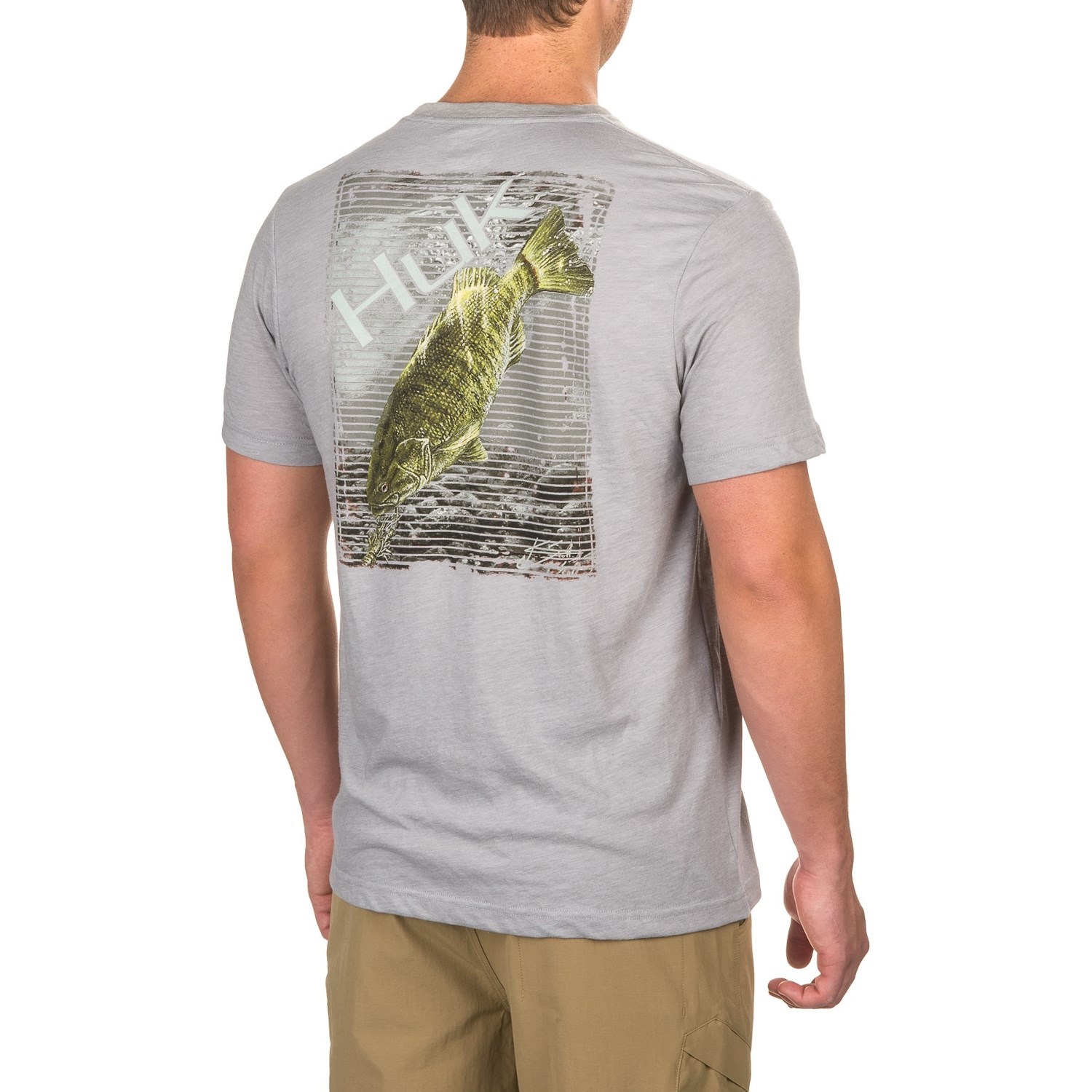 HUK Logo KC Scott Fishing Breathable Smallmouth Bass S/S T Shirt Choose ...