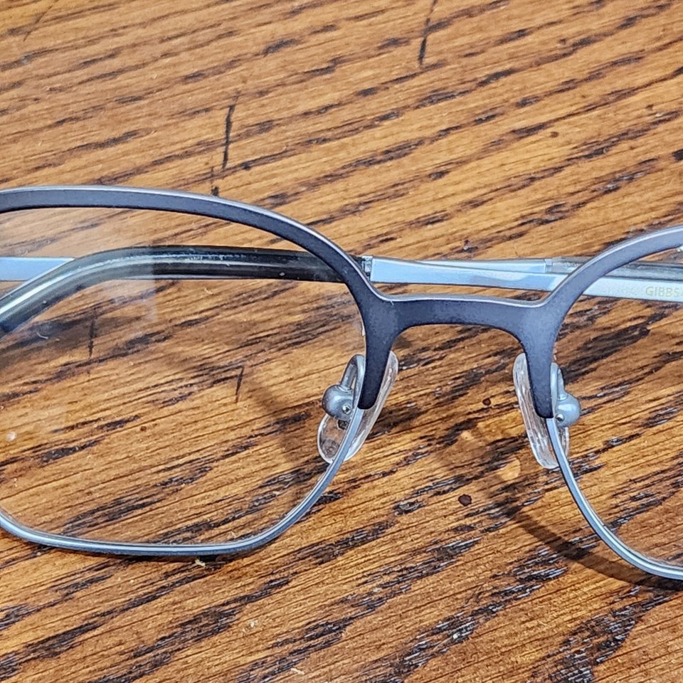 Seraphin Gibbs/8285 Men's Geometric Titanium Glasses in Gunmetal | Size ...