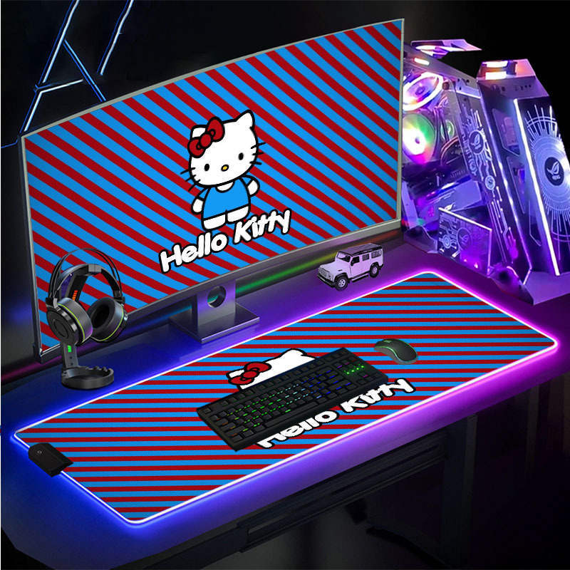 Hello Kitty LED Gaming Large RGB Extended Anti-Slip Mouse Mat Pad ...