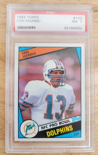 Dan Marino Rookie Card 1984 Topps Football RC #123 PSA 7 Near Mint ...