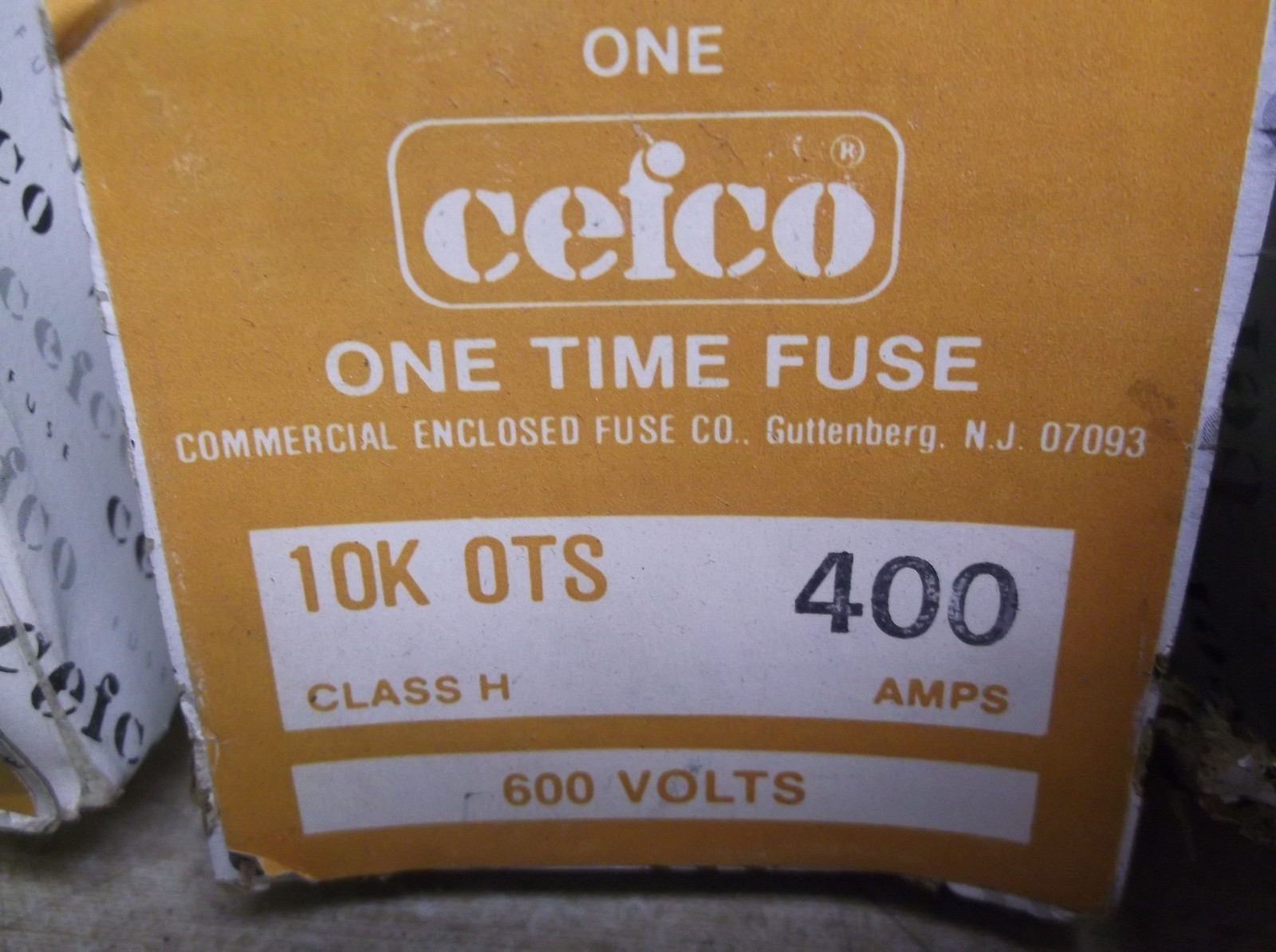 NEW Cefco 400A 600V One Time Fuse 10K OTS Class H *FREE SHIPPING* | eBay