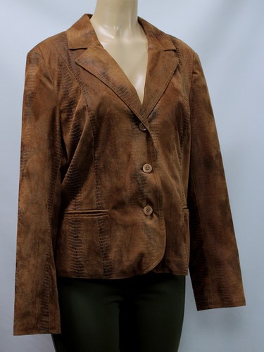 ELCC Women's Animal Print Brown Jacket Size L | eBay