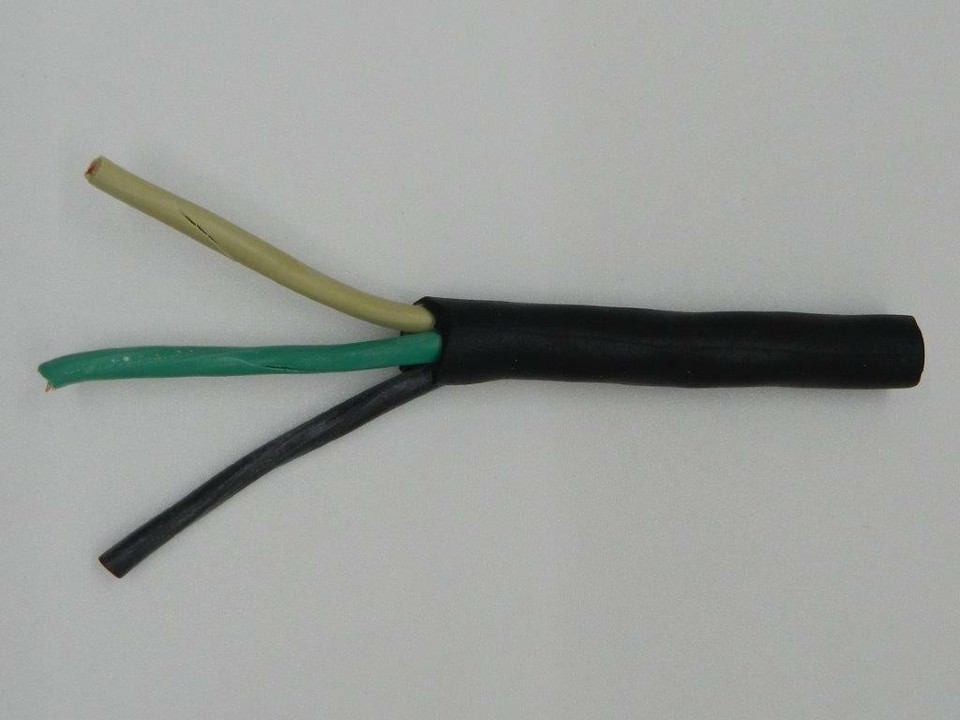 5 ft 18/3 SJOOW SJO SJ Black Rubber Cord Outdoor Flexible Extension ...
