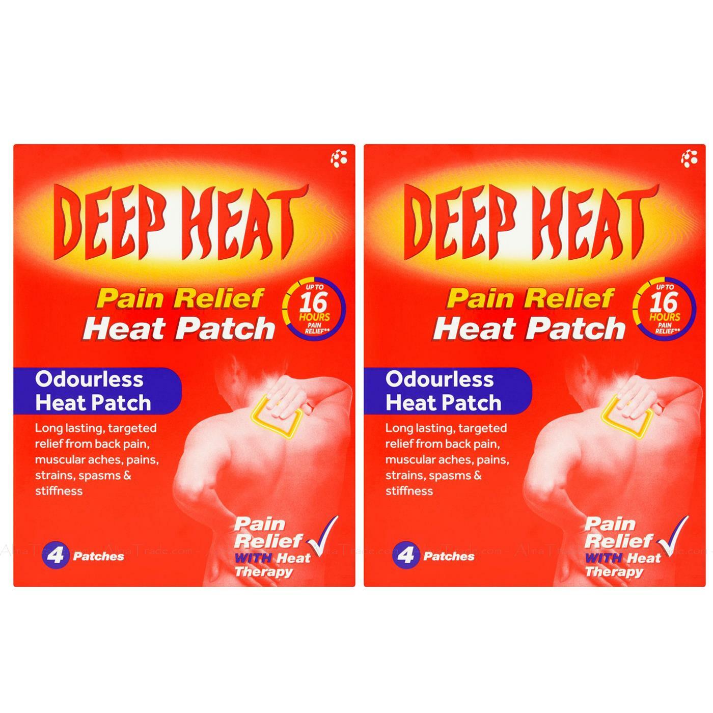 Deep Heat Odourless Patch Muscle XL Back Pads Pain Relief -Pack of 2 x ...