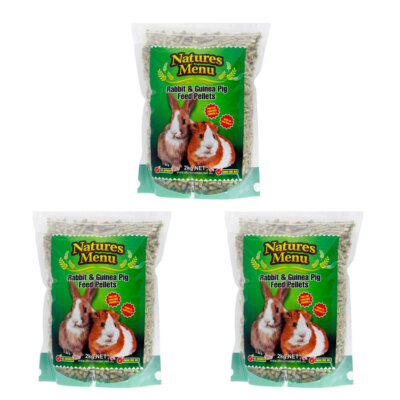 3x Natures Menu Sugar Free Rabbit & Guinea Pig Pellets Small Animal ...