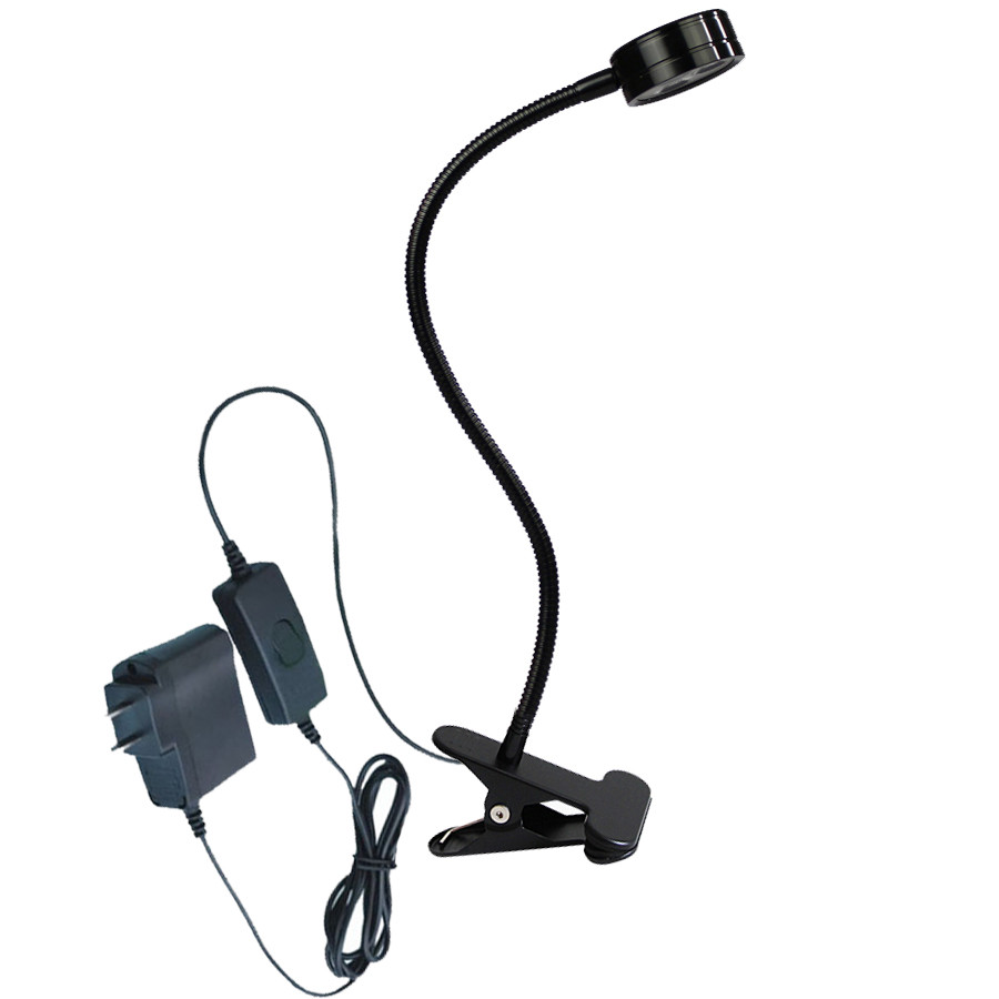 3W/5W LED Table Reading Light Clip Clamp Button Plug Picture Lamp ...