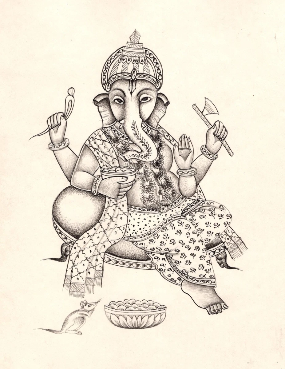 Hindu Gods Ganesh Drawings