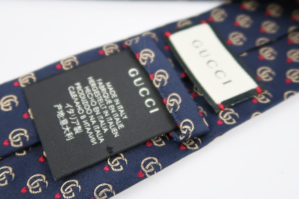 GUCCI gucci Authentic Genuine Mens Tie Necktie Multicolor Silk Luxury ...