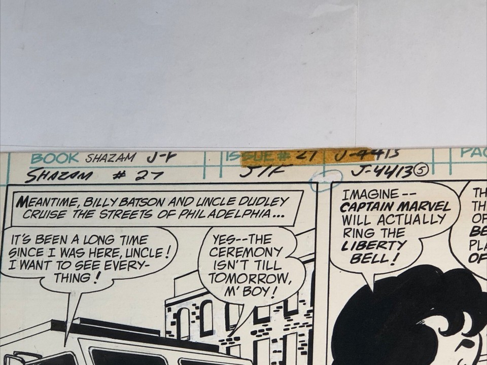 DC Comics Shazam #27 p.7 Original Art 1977 Kurt Schaffenberger Vince ...