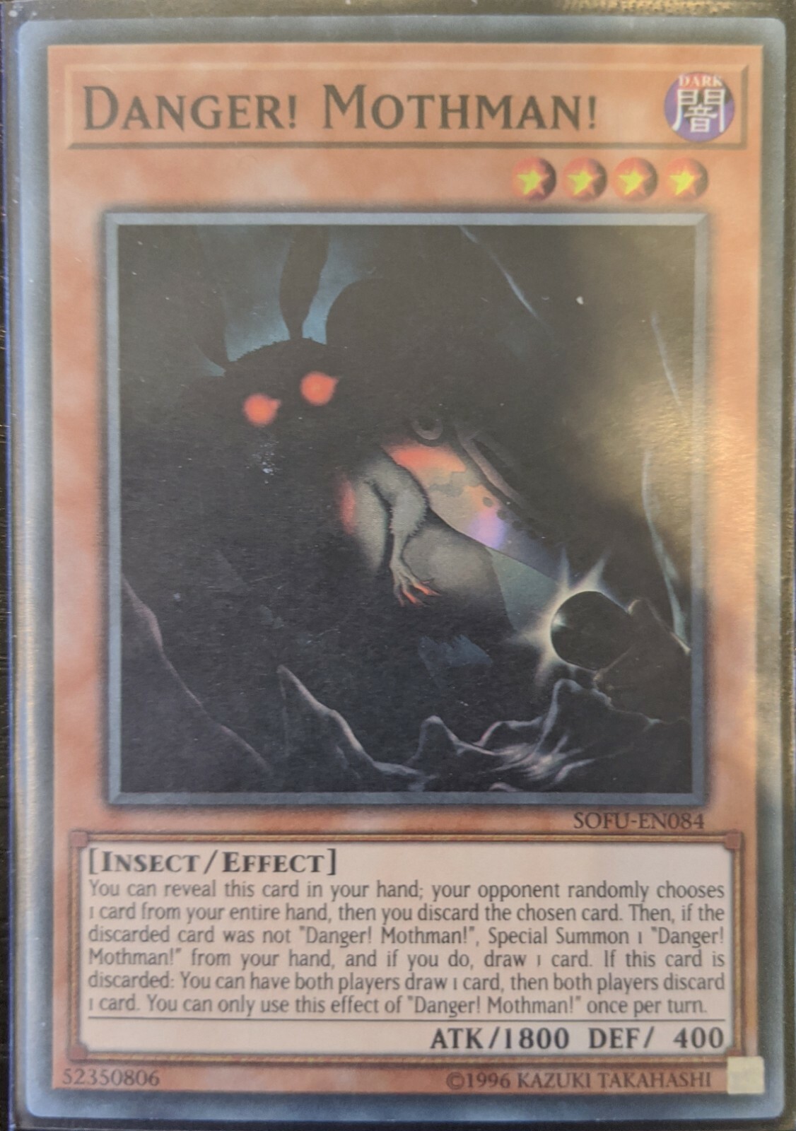 YuGiOh Danger! Mothman! Super Rare SOFU-EN084 | eBay