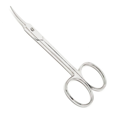 Xcel Professional Cuticle Tissue Scissors Curved Fine Point Grooming ...
