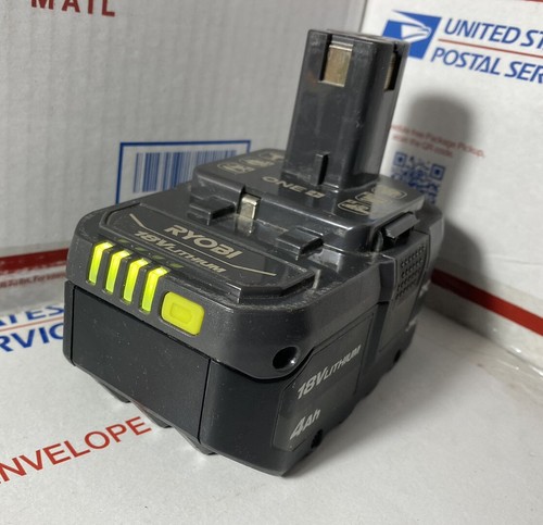 RYOBI [PBP005] GENUINE 18V ONE+ 4.0AH LITHIUM-ION RECHARGEABLE BATTERY ...
