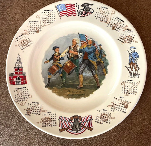 VINTAGE The Spirit of '76 A M Willard 1976 Calendar Plate Patriotic ...