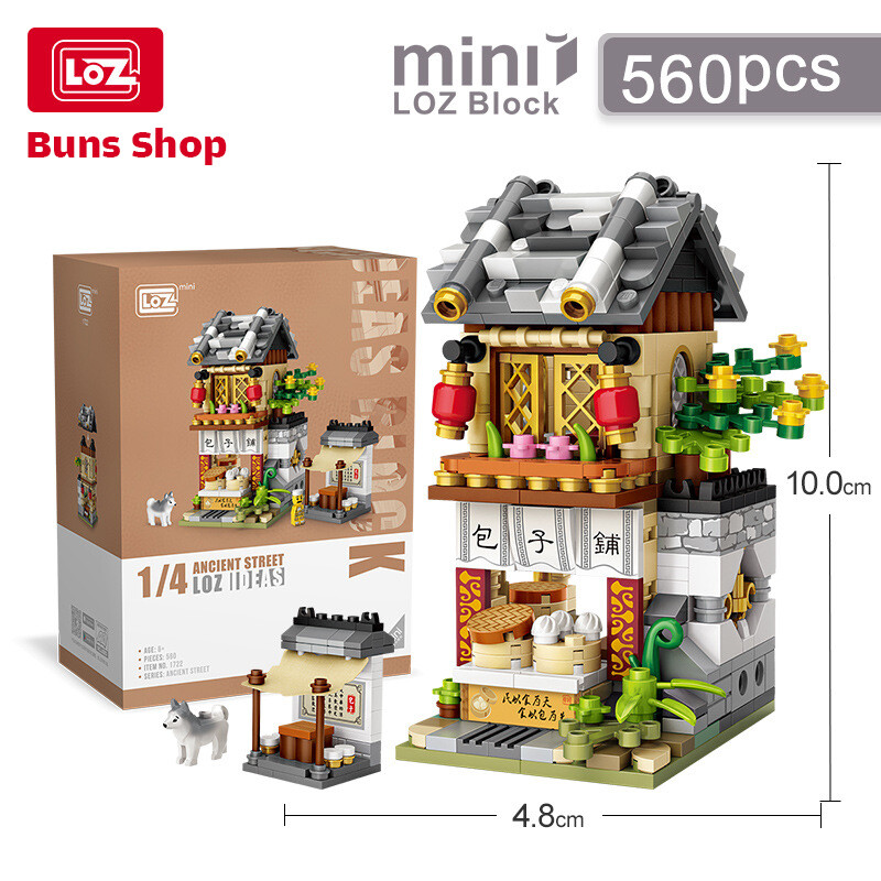 LOZ Mini Blocks Sets Food Street View Building Blocks Micro Bricks with ...