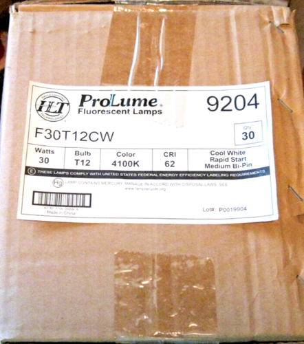 PROLUME F30T12 CW Fluorescent Tube Light Bulb Lamp 30W 36 in 3' Ft ...