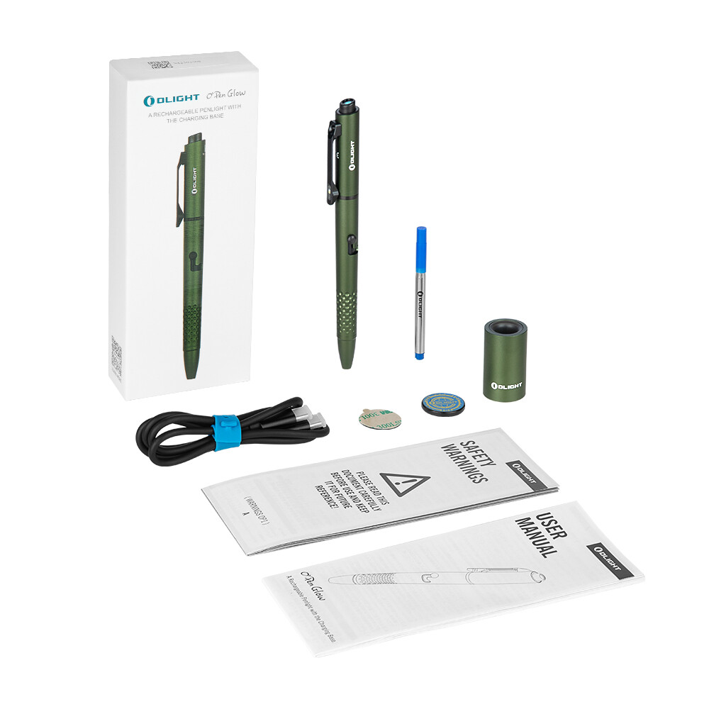 Olight Open Glow Rechargeable Penlight, 120L LED, Green Laser, Black ...