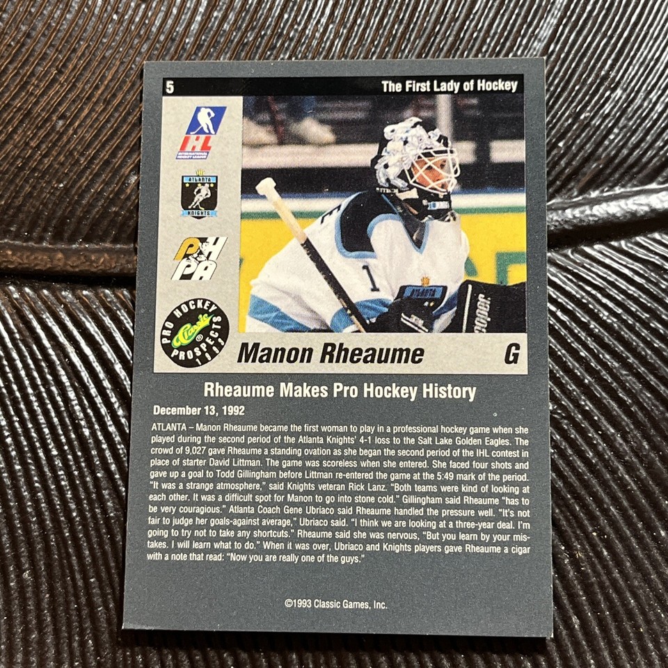 MANON RHEAUME 1993 CLASSIC Pro Hockey Prospects CARD #5 | eBay