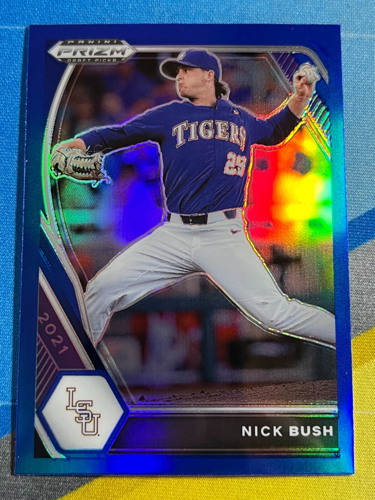 2021 Panini Prizm Draft Picks - Blue Prizm #PDP181 Nick Bush (RC) for ...