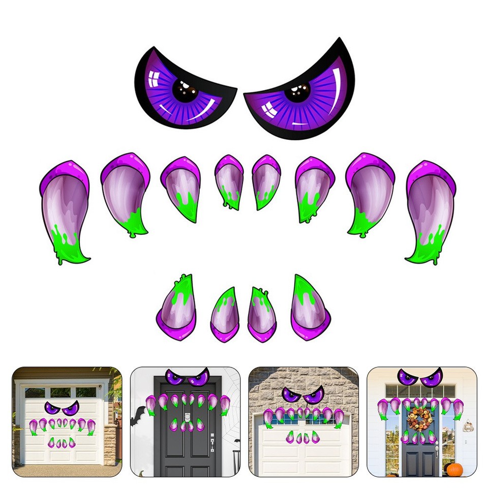 1 Set Halloween Creepy Garage Door Decal Haunted House Car DIY Stickers ...