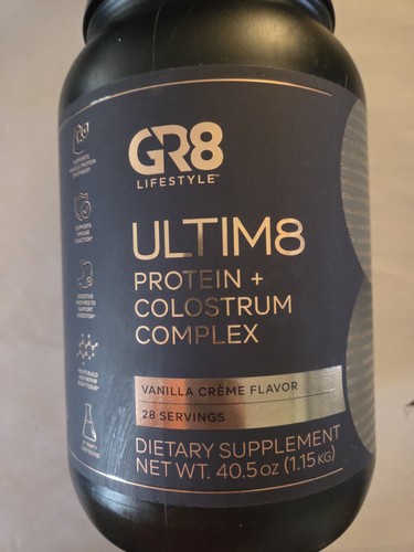 Vanilla GR8 Lifestyle Ultim8 Protein And Colostrum Complex New Buy More ...