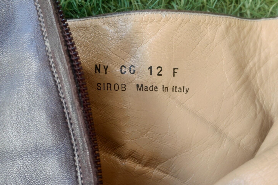 Vintage Men's Bally Sirob Brown Leather Zip Biker Boots Size 13 Made in Italy | eBay