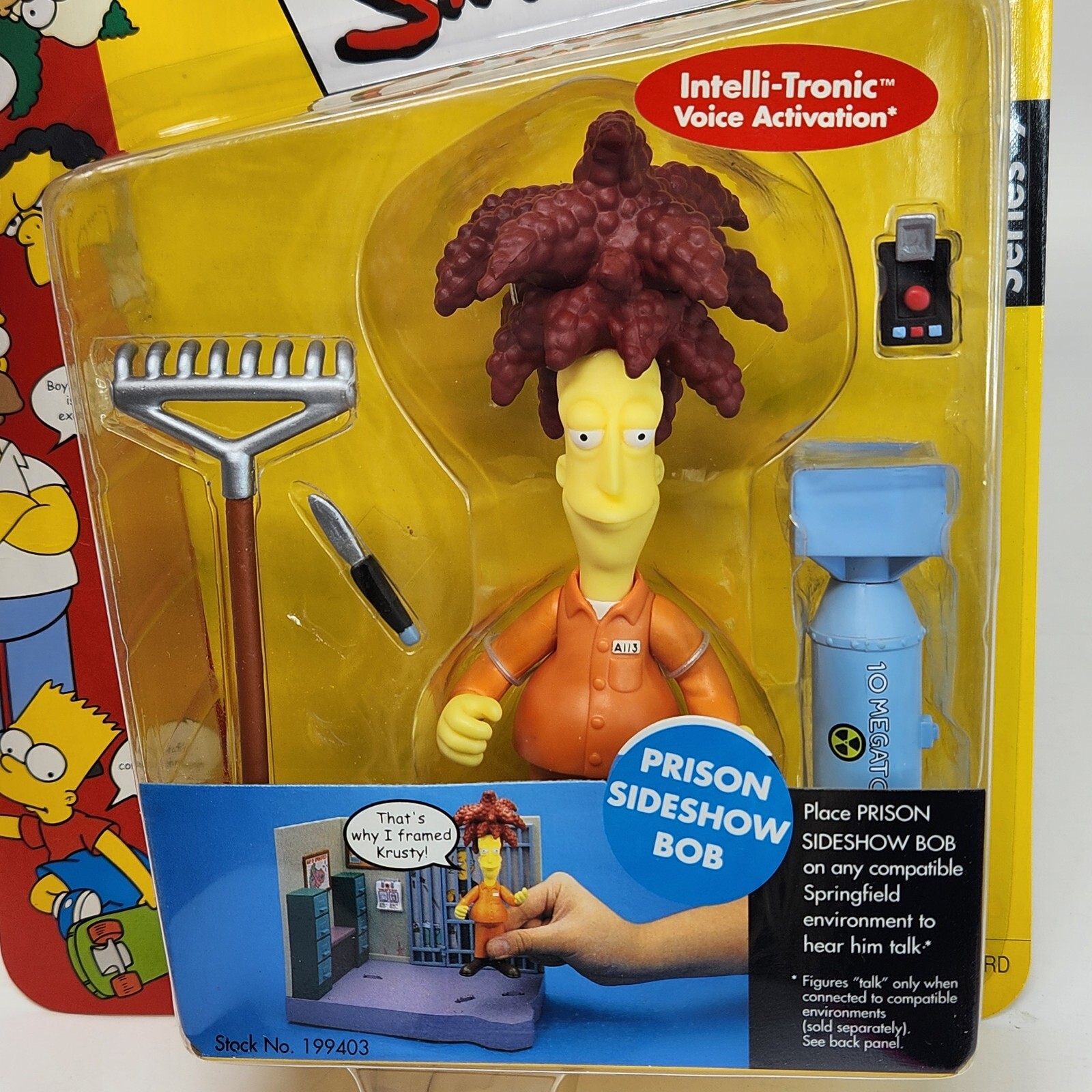 THE SIMPSONS 2002 INTERACTIVE PRISON SIDESHOW BOB ACTION FIGURE SEALED ...