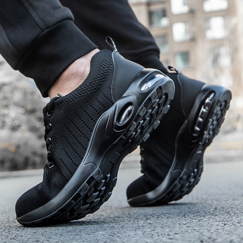 Mens Indestructible Safety Work Shoes Steel Toe Boots Lightweight ...