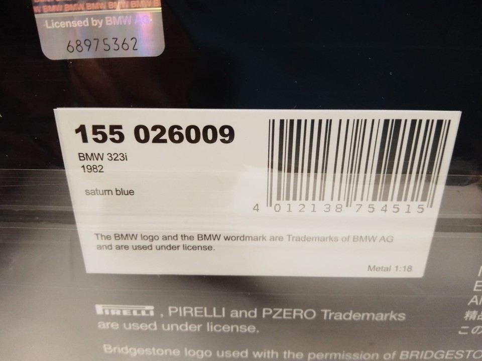 Minichamps BMW 323i saturn blue 1982 1/18 155026009 | eBay