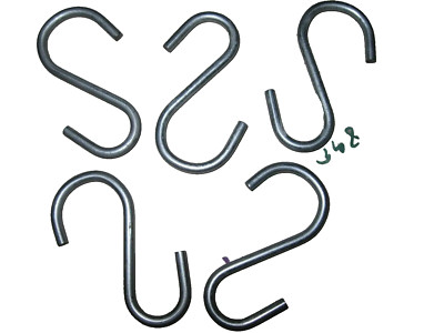 5x Steel 3 Inch S Hook Heavy Duty Hanging Utility Approx 1/8 to 3/16 ...